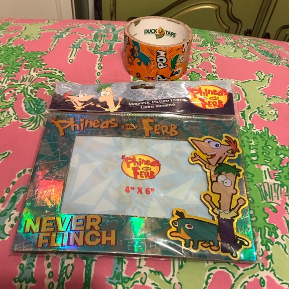 Disney | Office | Disney Phineas And Ferb Magnetic Picture Frame Roll ...